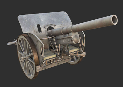 FK16野战炮 次世代模型-火炮器械模型库-FBX(.fbx)模型下载-cg模型网