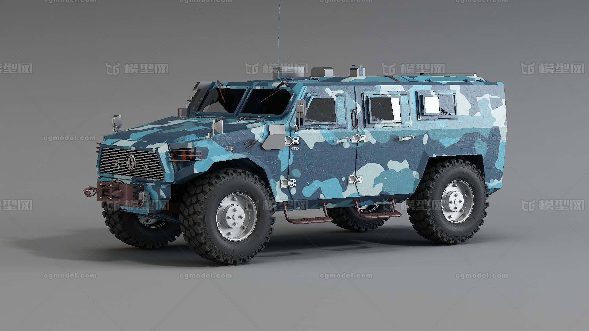 东风猛士军车CSK-182 装甲车模型-装甲车／坦克模型库-3ds Max(.max)模型下载-cg模型网