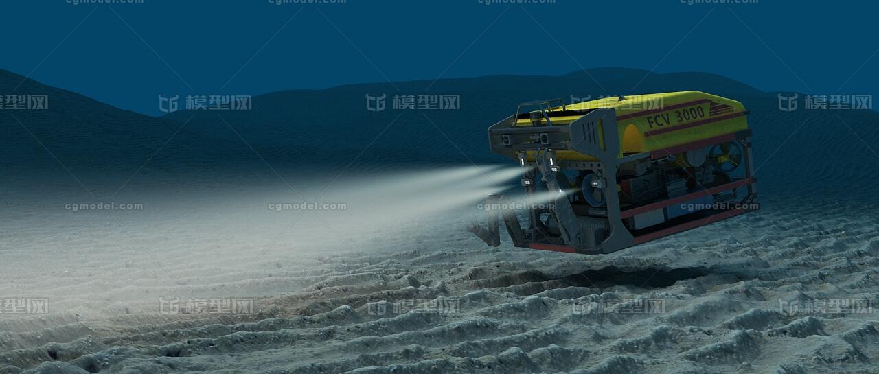 ROV 水下机器人模型-自然场景模型库-3ds Max(.max)模型下载-cg模型网