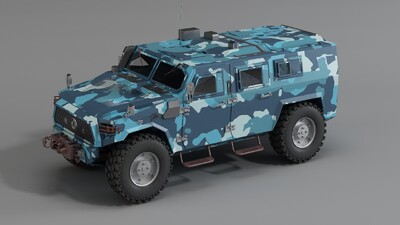 东风猛士军车CSK-182 装甲车模型-装甲车／坦克模型库-3ds Max(.max)模型下载-cg模型网