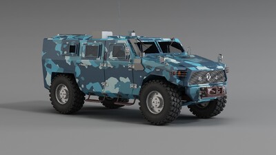 东风猛士军车CSK-182 装甲车模型-装甲车／坦克模型库-3ds Max(.max)模型下载-cg模型网