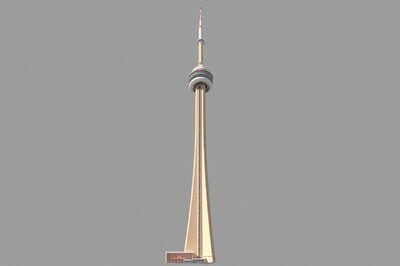 加拿大国家电视塔 多伦多地标模型-公共设施模型库-3ds Max(.max)模型下载-cg模型网