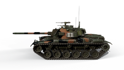 台湾省 CM11/M48H型勇虎主战坦克模型-装甲车／坦克模型库-FBX(.fbx)模型下载-cg模型网