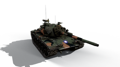 台湾省 CM11/M48H型勇虎主战坦克模型-装甲车／坦克模型库-FBX(.fbx)模型下载-cg模型网