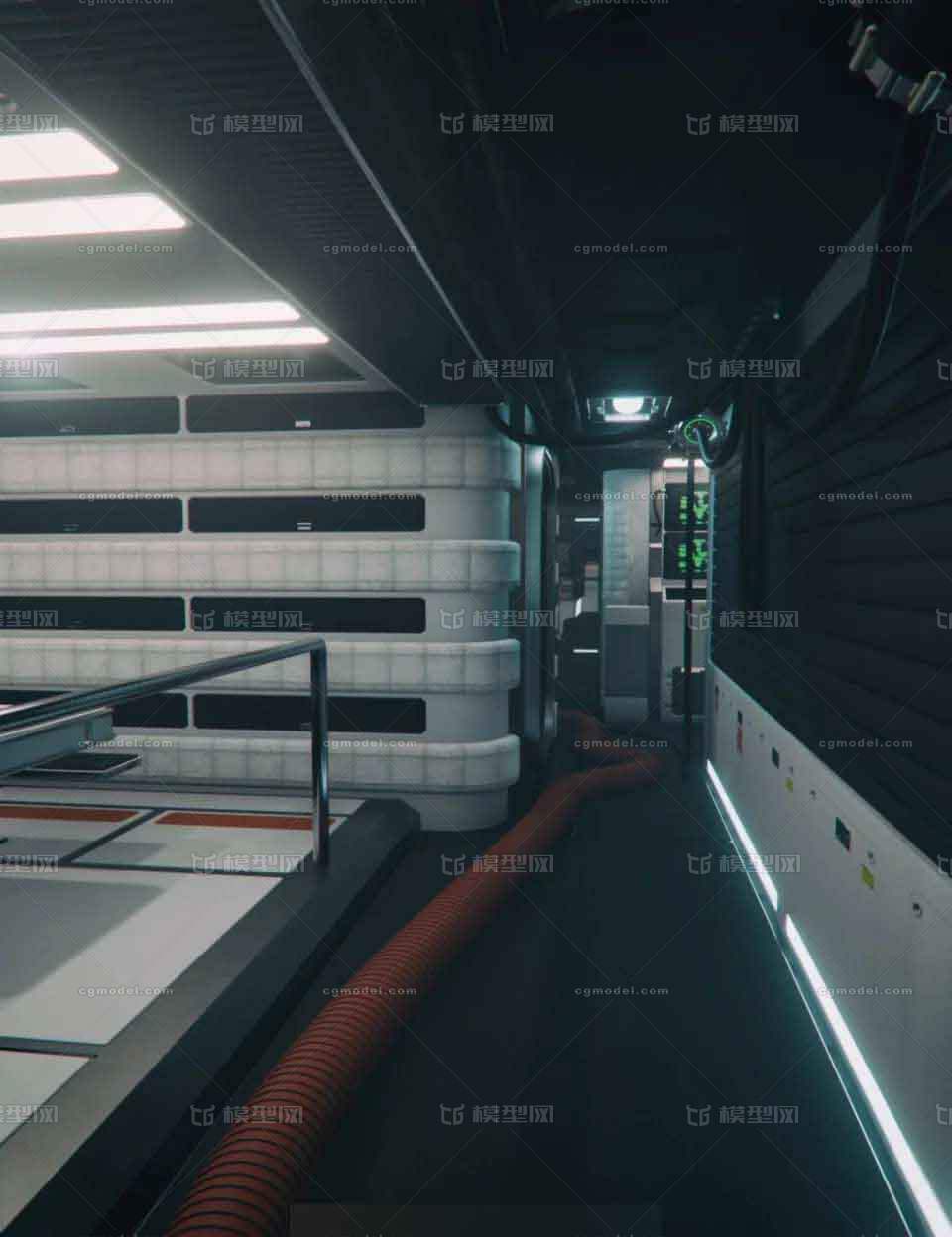 科幻未来宇宙飞船内部完整结构 C482模型-科幻场景模型库-3ds Max(.max)模型下载-cg模型网