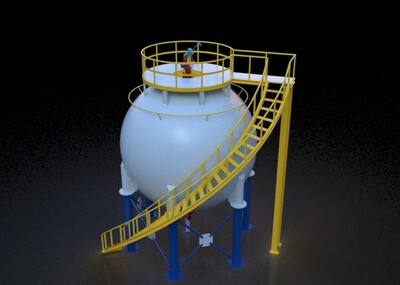 储罐 球形储罐模型-工业设备模型库-3ds Max(.max)模型下载-cg模型网