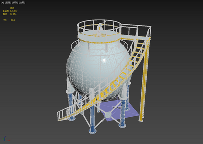 储罐 球形储罐模型-工业设备模型库-3ds Max(.max)模型下载-cg模型网