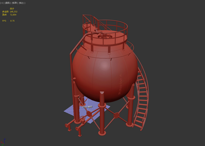 储罐 球形储罐模型-工业设备模型库-3ds Max(.max)模型下载-cg模型网