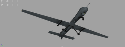 MQ-1捕食者无人机模型-无人机模型库-Maya(.ma/.mb)模型下载-cg模型网