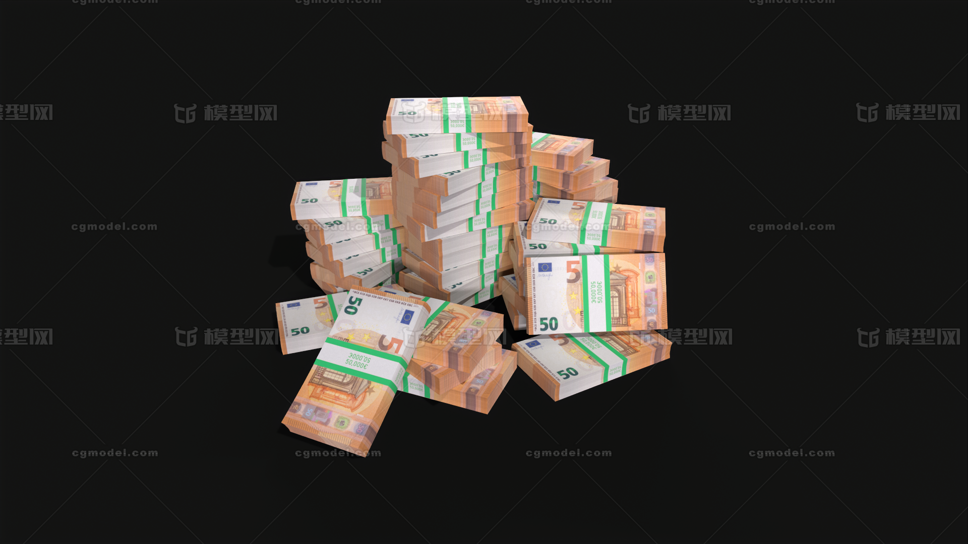 一捆钱 钞票模型-其他模型库-3ds Max(.max)模型下载-cg模型网