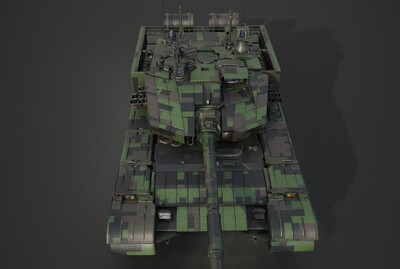 中国陆军99A主战坦克 ZTZ-99A模型-装甲车／坦克模型库-OBJ(.obj/.mtl)模型下载-cg模型网