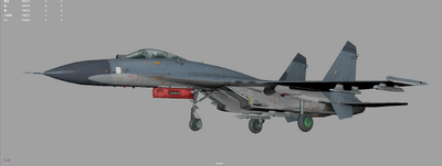 J11a歼11A战斗机模型-军用飞机模型库-Maya(.ma/.mb)模型下载-cg模型网