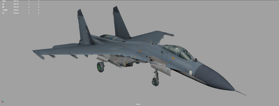 J11a歼11A战斗机模型-军用飞机模型库-Maya(.ma/.mb)模型下载-cg模型网