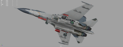 J11a歼11A战斗机模型-军用飞机模型库-Maya(.ma/.mb)模型下载-cg模型网