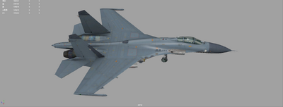 J11a歼11A战斗机模型-军用飞机模型库-Maya(.ma/.mb)模型下载-cg模型网