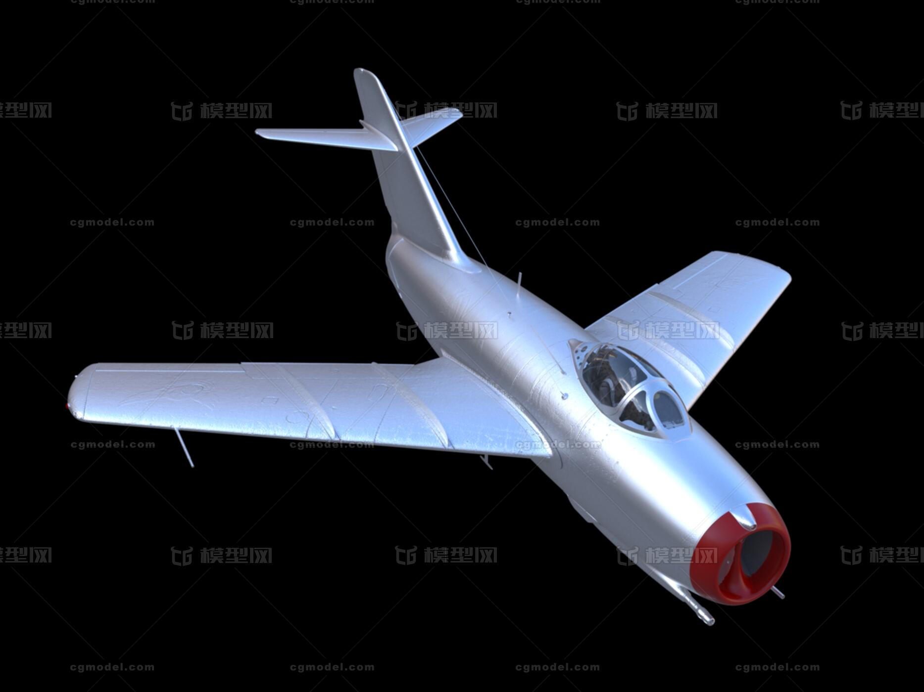 MiG-16 米格-16战斗机模型-军用飞机模型库-3ds Max(.max)模型下载-cg模型网