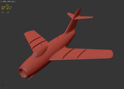 MiG-16 米格-16战斗机模型-军用飞机模型库-3ds Max(.max)模型下载-cg模型网