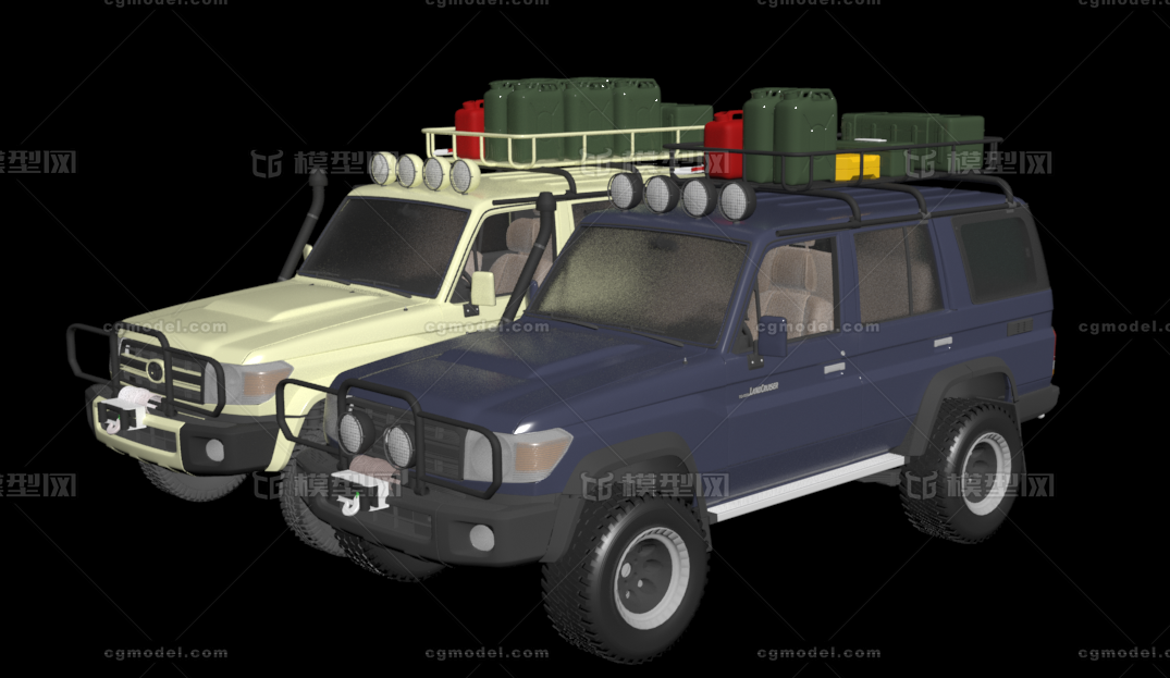 丰田LC76模型-越野车模型库-3ds Max(.max)模型下载-cg模型网