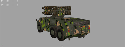 HQ7红旗7防空导弹系统红旗7导弹发射车模型-装甲车／坦克模型库-Maya(.ma/.mb)模型下载-cg模型网