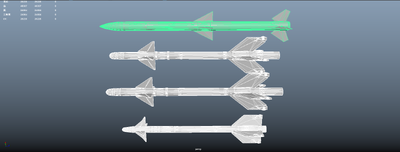 霹雳12空空导弹PL12导弹模型-火炮器械模型库-Maya(.ma/.mb)模型下载-cg模型网