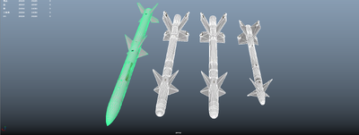 PL8b空空导弹霹雳8b空空导弹模型-火炮器械模型库-Maya(.ma/.mb)模型下载-cg模型网