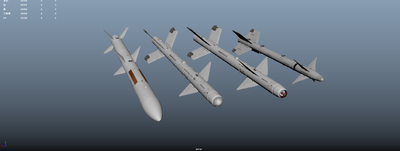 PL8b空空导弹霹雳8b空空导弹模型-火炮器械模型库-Maya(.ma/.mb)模型下载-cg模型网