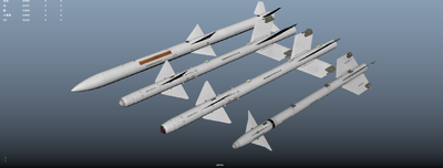 PL8b空空导弹霹雳8b空空导弹模型-火炮器械模型库-Maya(.ma/.mb)模型下载-cg模型网