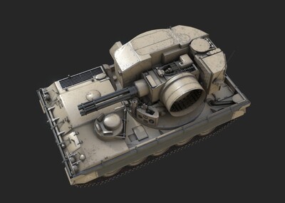 PBR 美国T249模型-火炮器械模型库-3D Studio(.3ds)模型下载-cg模型网