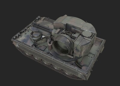 PBR 美国T249模型-火炮器械模型库-3D Studio(.3ds)模型下载-cg模型网