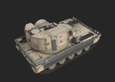 PBR 美国T249模型-火炮器械模型库-3D Studio(.3ds)模型下载-cg模型网
