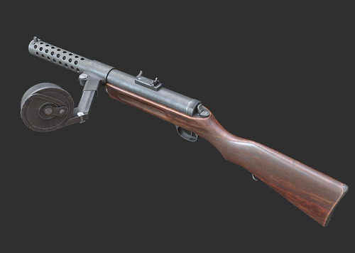 MP18冲锋枪 PBR次世代模型-枪械模型模型库-FBX(.fbx)模型下载-cg模型网