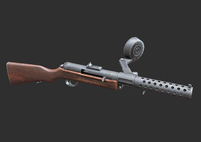 MP18冲锋枪 PBR次世代模型-枪械模型模型库-FBX(.fbx)模型下载-cg模型网