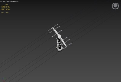 10kV钢管塔模型-工业设备模型库-3ds Max(.max)模型下载-cg模型网