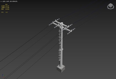 10kV钢管塔模型-工业设备模型库-3ds Max(.max)模型下载-cg模型网