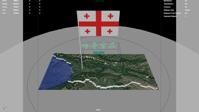 格鲁吉亚卫星地图Georgia map山模型-地形模型库-Maya(.ma/.mb)模型下载-cg模型网
