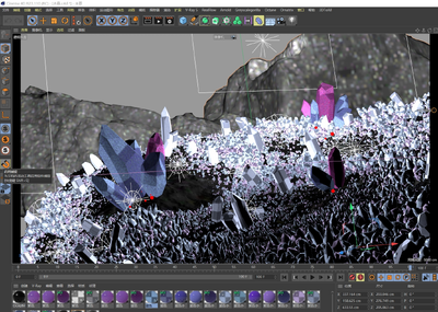 水晶宝石钻石石头广告动画包装 C4DOC模型-紫色模型库-Cinema 4D(.c4d)模型下载-cg模型网