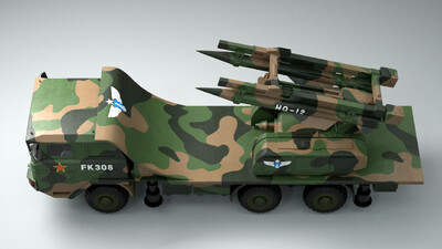 红旗-12防空导弹 HQ-12模型-火炮器械模型库-3ds Max(.max)模型下载-cg模型网