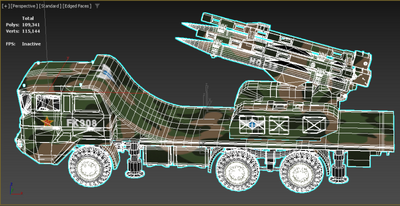 红旗-12防空导弹 HQ-12模型-火炮器械模型库-3ds Max(.max)模型下载-cg模型网
