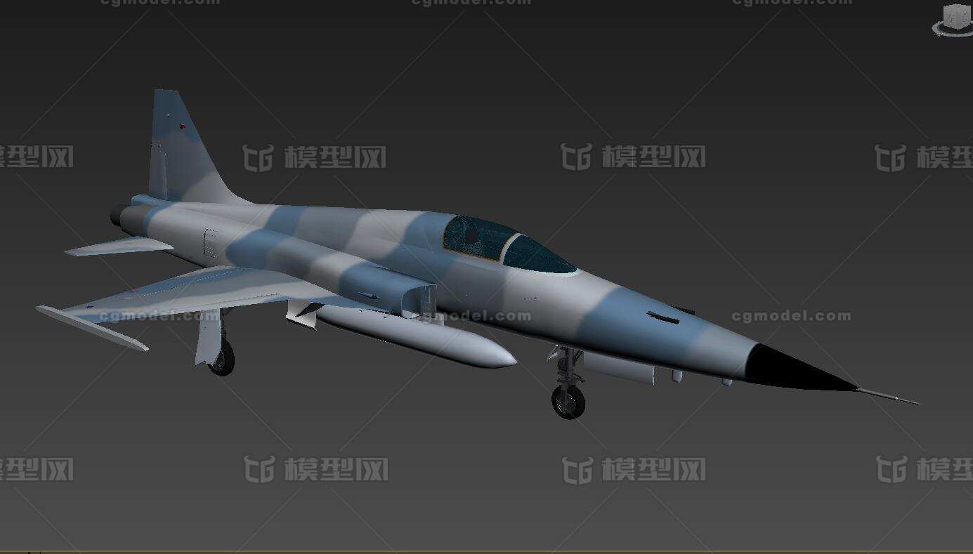 F5飞机 F5喷气式飞机模型-军用飞机模型库-3ds Max(.max)模型下载-cg模型网