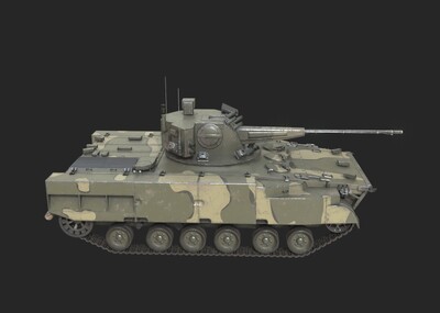 2S38 偏流-防空模型-火炮器械模型库-3ds Max(.max)模型下载-cg模型网