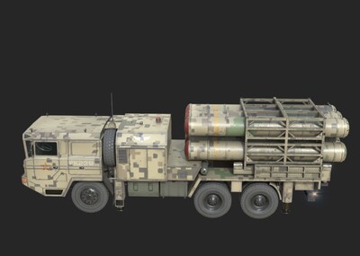 红旗16防空导弹发射车 HQ16模型-其他器械模型库-Substance Painter(.spp/.sbsar)模型下载-cg模型网
