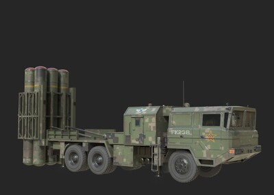 红旗16防空导弹发射车 HQ16模型-其他器械模型库-Substance Painter(.spp/.sbsar)模型下载-cg模型网