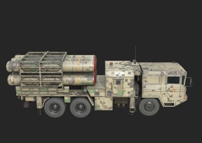 红旗16防空导弹发射车 HQ16模型-其他器械模型库-Substance Painter(.spp/.sbsar)模型下载-cg模型网