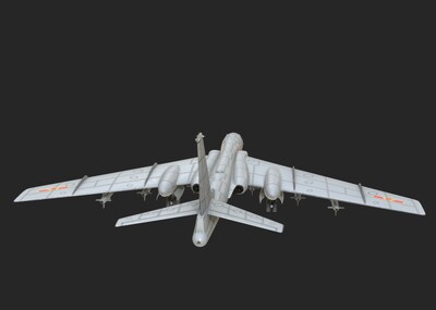 H6K 轰6K模型-军用飞机模型库-3ds Max(.max)模型下载-cg模型网