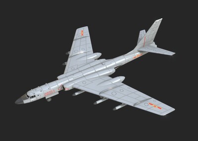 H6K 轰6K模型-军用飞机模型库-3ds Max(.max)模型下载-cg模型网