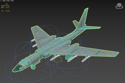 H6K 轰6K模型-军用飞机模型库-3ds Max(.max)模型下载-cg模型网