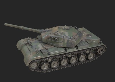 PBR WZ1224主战坦克模型-装甲车／坦克模型库-3D Studio(.3ds)模型下载-cg模型网