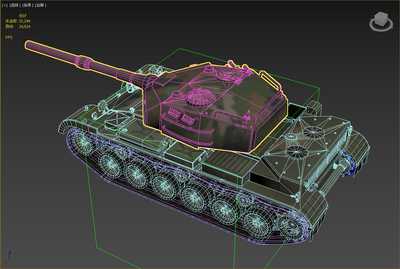 PBR WZ1224主战坦克模型-装甲车／坦克模型库-3D Studio(.3ds)模型下载-cg模型网