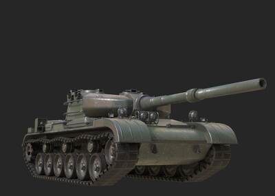 PBR WZ1224主战坦克模型-装甲车／坦克模型库-3D Studio(.3ds)模型下载-cg模型网