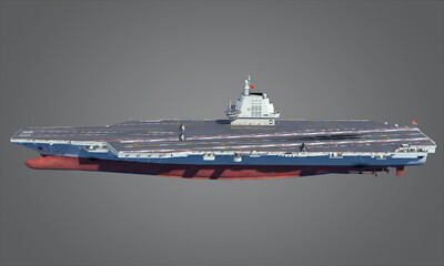 003型航空母舰模型-军舰模型库-3ds Max(.max)模型下载-cg模型网
